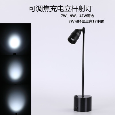 立杆可调焦玻璃展会柜台led射灯