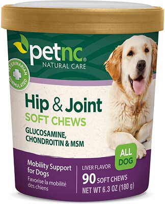 PetNC Natural Care Hip and Joint Soft Chews for Dogs, 90 Cou