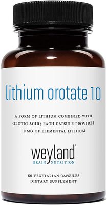 美国代购Weyland Brain Nutrition: Lithium Orotate 10mg (1 Bot
