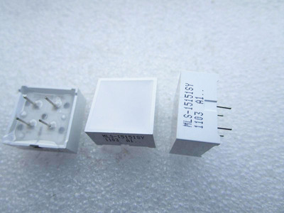 平面发光管块15*15MLS-15151SY正方形4脚 白发黄色