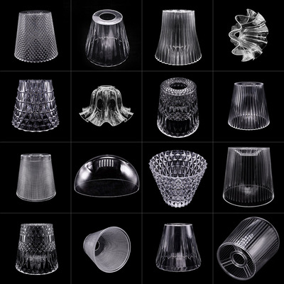 透明亚克力灯壳灯罩外壳罩E27口吊灯橱窗服装店创意DIY咖啡厅餐厅