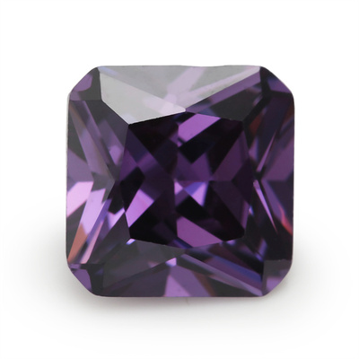 紫红色镶嵌正方形人造宝石锆石