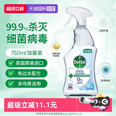 自营Dettol除菌清洁喷雾750ml