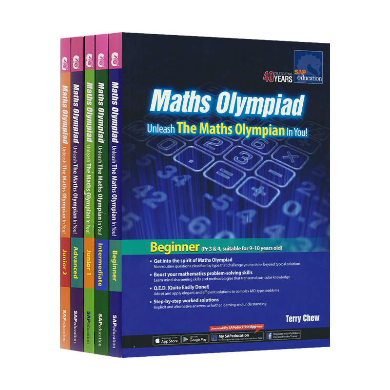 【自营】SAP Maths Olympiad奥林匹克数学新加坡奥数儿童奥林匹克数学新加坡指定用书小学1-6年级5册新亚出版社英文原版进口_虎窝淘