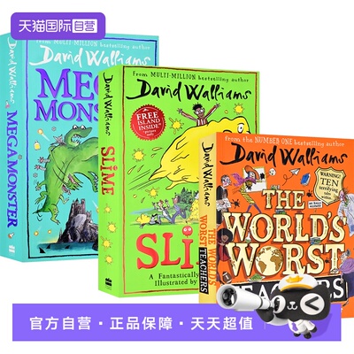 【自营】David Walliams The World's Worst Teachers Slime Megamonster大卫威廉姆斯作品3册初级章节书课外读物英文原版进口图书