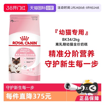 皇家1-4个月幼猫奶糕BK34猫主粮