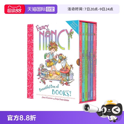 【自营】英文原版绘本 Fancy Nancy Bountiful Box of Books 漂亮的南希 礼品故事书 6册精装 送海报 小俏妞希希