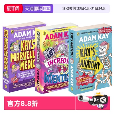 【自营】Adam Kay 4册合售 凯的神奇发现/凯的神奇医学/凯的解剖学 儿科医生德克斯特 Kay's Incredible Inventions幽默科普