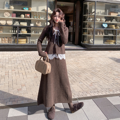 【新款首发】假两件上衣毛衣套装2C115-2382-P155-K238