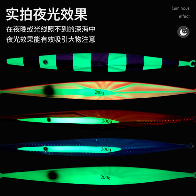 南油船钓深海钓夜光速沉快抽铁板铅鱼路亚饵100g200g250g300g350g