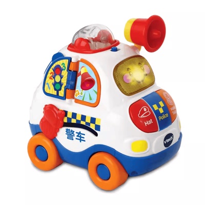 伟易达VTech神奇轨道大警车汽车模型 婴幼儿音乐仿真汽车玩具车