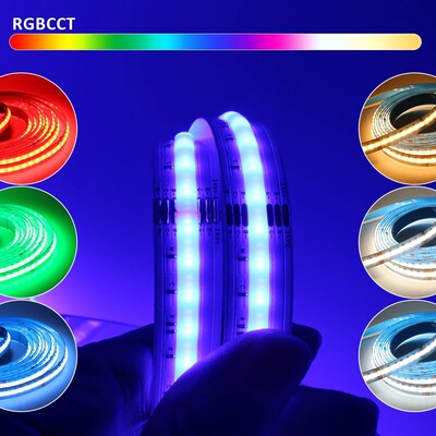 五色24V FCOB软灯带RGBCCT Strips KTV酒吧围灯变光背景墙840灯