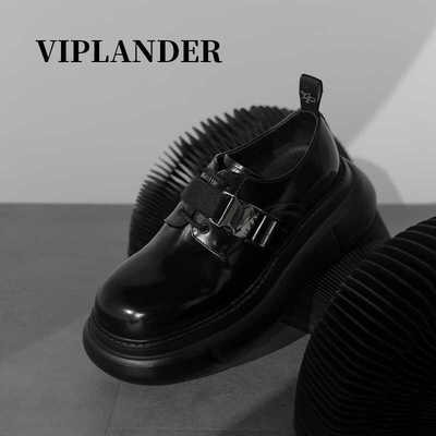 viplander增高7.5cm厚底真皮皮鞋
