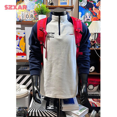 秋冬新款摇粒绒半拉链保暖卫衣男户外长袖运动服跑步健身加绒加厚