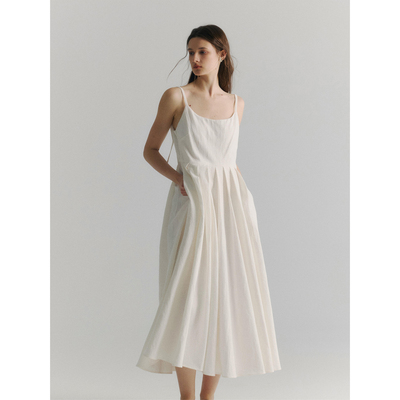 和煦之墨吊带连衣裙宽松A字