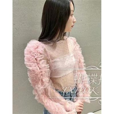 薄纱bibiy甜美透视上衣