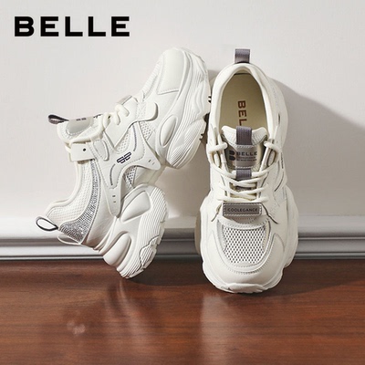 百丽夏季网面厚底机能女老爹鞋