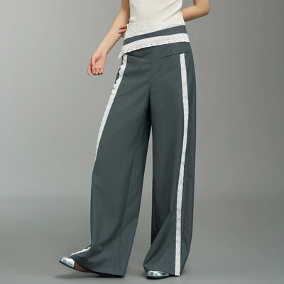 YIJIANGLAN2025早秋新品阔腿裤