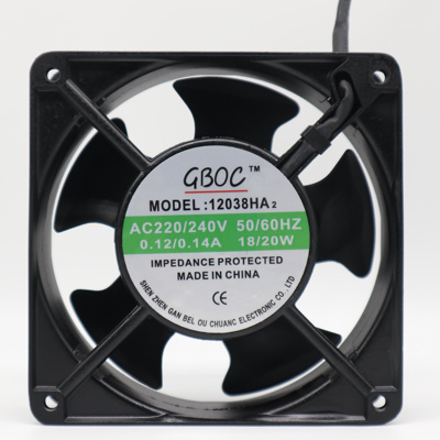 GBOC 12038HA2BL 12038HA2SL 机柜机箱12cm小风扇220V轴流风机