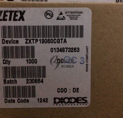 原装正品贴片ZXTP19060CGTA 丝印ADB SOT223