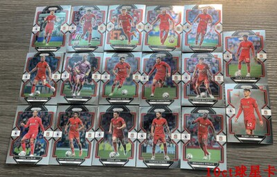 足球球星卡 panini 2022-23 prizm英超系列 利物浦全套普卡折射卡