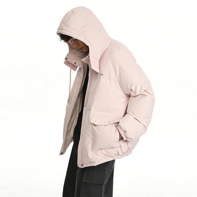 TSAS 2024冬季新款廓形90新国标白鸭绒连帽羽绒服加厚外套