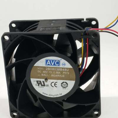 AVC 2B08038B48U 48V 0.58A 8CM 8038 4线PWM温控 工控机散热风扇
