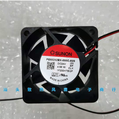 PE60252BX-000C-A99 原装SUNON建准6025 24V 4.56W变频器散热风扇
