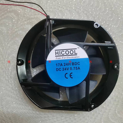 全新HICOOL 17A24HBDC DC24V 0.75A  散热风扇 17A230HBAC 220V