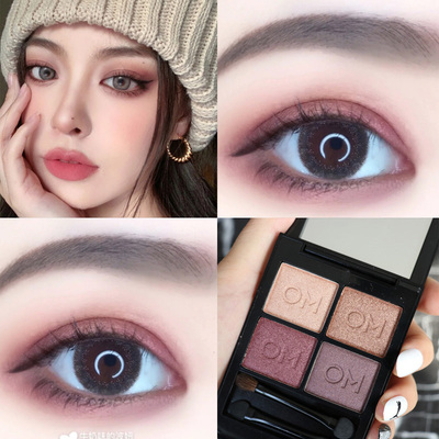 冷调干枯玫瑰烟熏紫色眼影盘