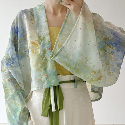 暗袖盈香【水彩画】法门寺短衫汉服女日常通勤