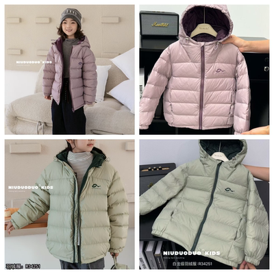 男女童冬款连帽羽绒服童装牛哆哆