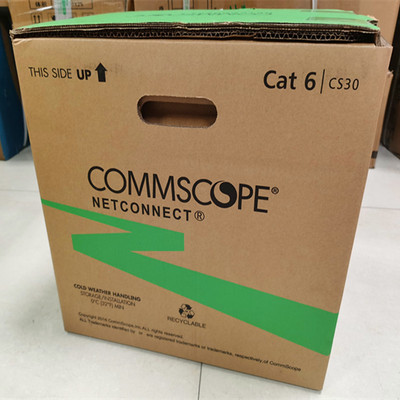 康普AMP安普六类千兆非屏蔽网线1427071-6无氧铜cat6类四对双绞线