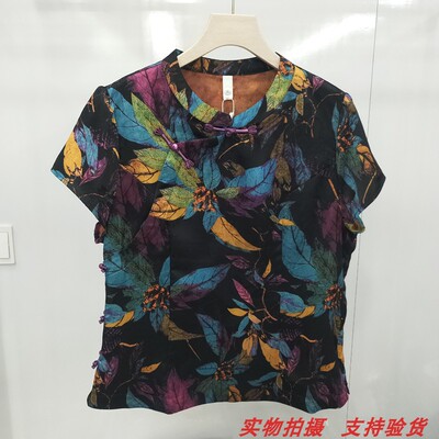 新中式复古盘口减龄衬衣衬衫