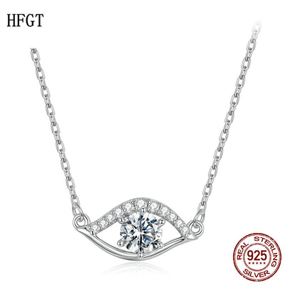 原创D色50分莫桑石恶魔之眼项链s