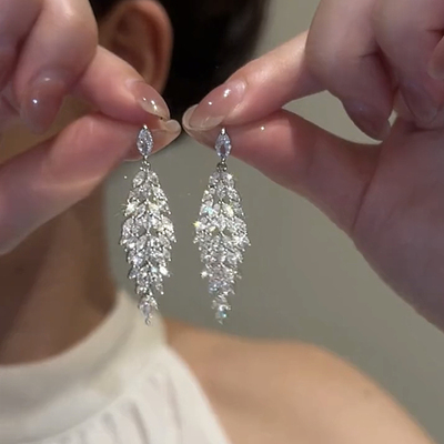 耳饰礼服晚宴耳环新款潮奢华闪