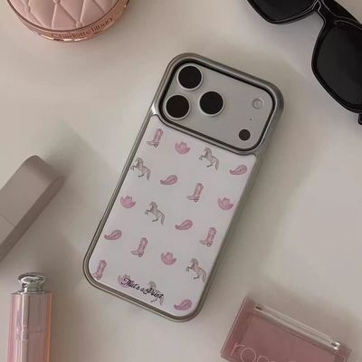 电镀银边小马软壳苹果手机壳