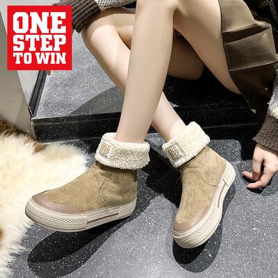 ONESTEPTOWIN新款厚底帆布鞋