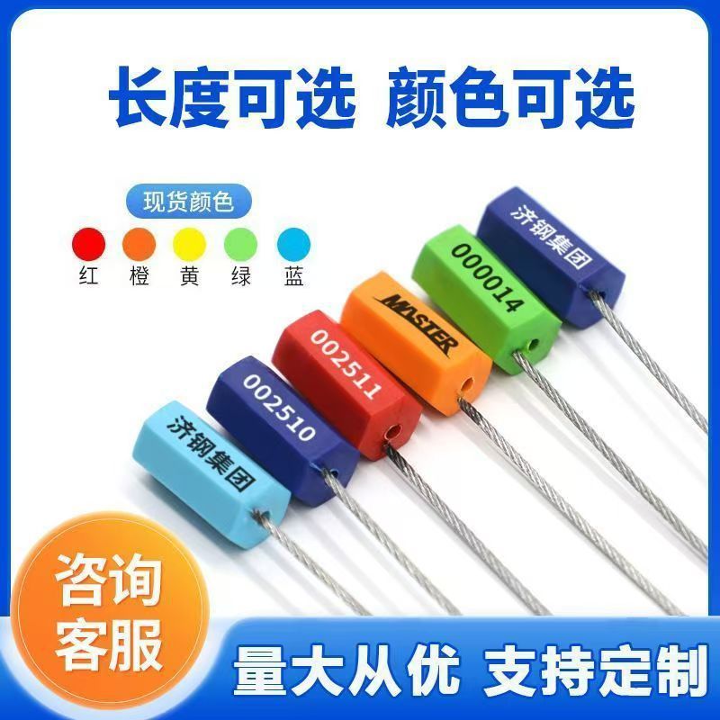 铅封钢丝抽紧封条水表扎带一次性物流封签锁扣集装箱防伪施封锁