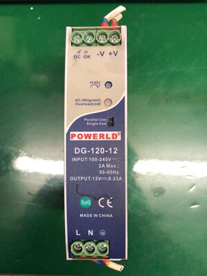 12V导轨式开关电源 POWERLD DG-120-12二手