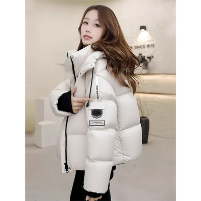 白色短款羽绒服女款冬季2