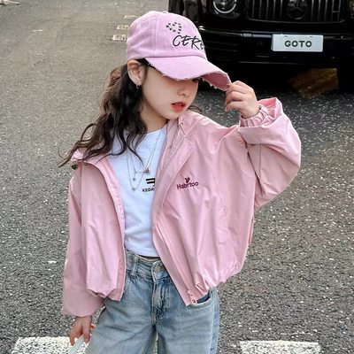 女童春秋款外套2025新款中大童洋气夹克外穿网红爆款儿童时尚秋装