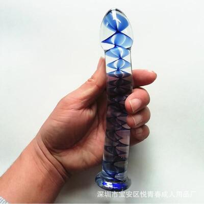 Glass-made femalemasturbation toy fake phallus adult product