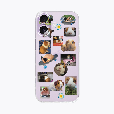 海浪公园【拍三免一】拼贴豚鼠适用于iPhone16promax手机壳tpu透明软壳三星s25至尊小米15pro华为p80pro