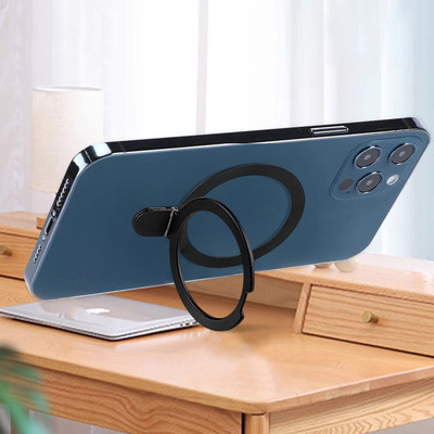 适用安卓苹果Magsafe磁吸车载支架桌面支架金属支点手机支架现货