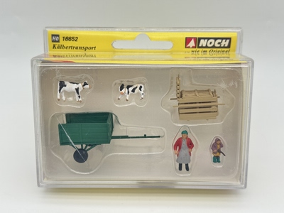 NOCH 微缩微距场景模型1:87HO微观小人道具 16652 农场奶牛牛奶