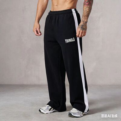 YOUNGLA 运动长裤男透气健身跑步锻炼肌肉撸铁狗兄弟美式潮牌弹力