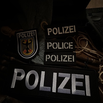 刺绣德国鹰POLIZEI士气章背贴胸章反光魔术贴背包贴战术冲锋衣贴