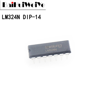 LM324进口原装 集成块运放芯片 直插封装 LM324N 芯片四路 DIP-14