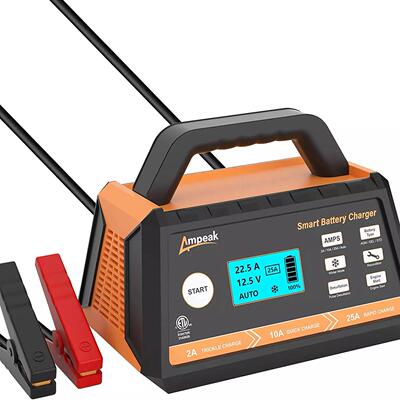 Ampeak 10/25A Smart Battery Charger/Maintainer 12V Automatic